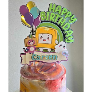 Custom Lankybox Inspired Cake Topper, Lankybox Cake Topper, Lanky Box ...