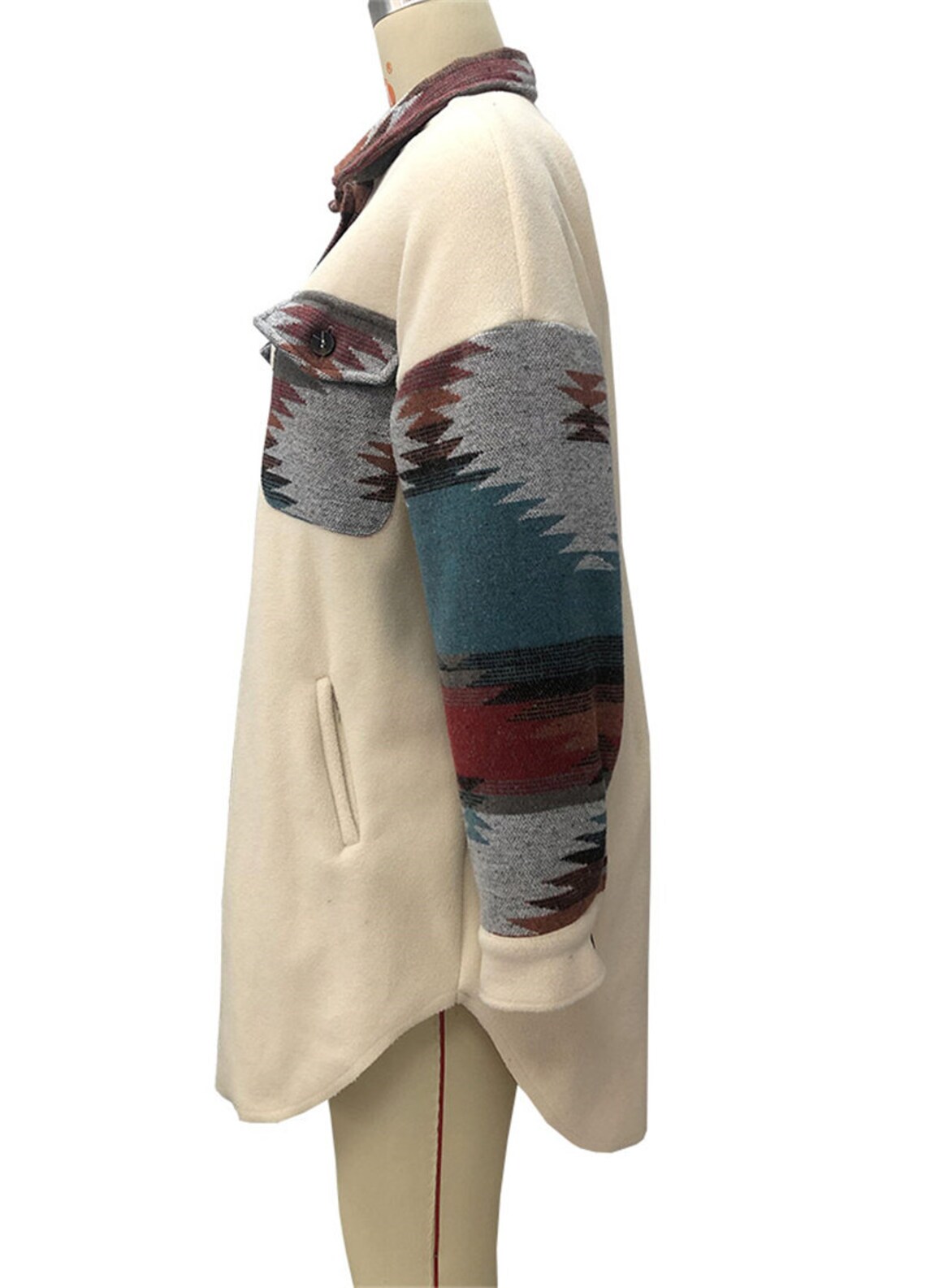 Aztec Tribal Hippies Native Print Shacket Shirt Jacket - Etsy