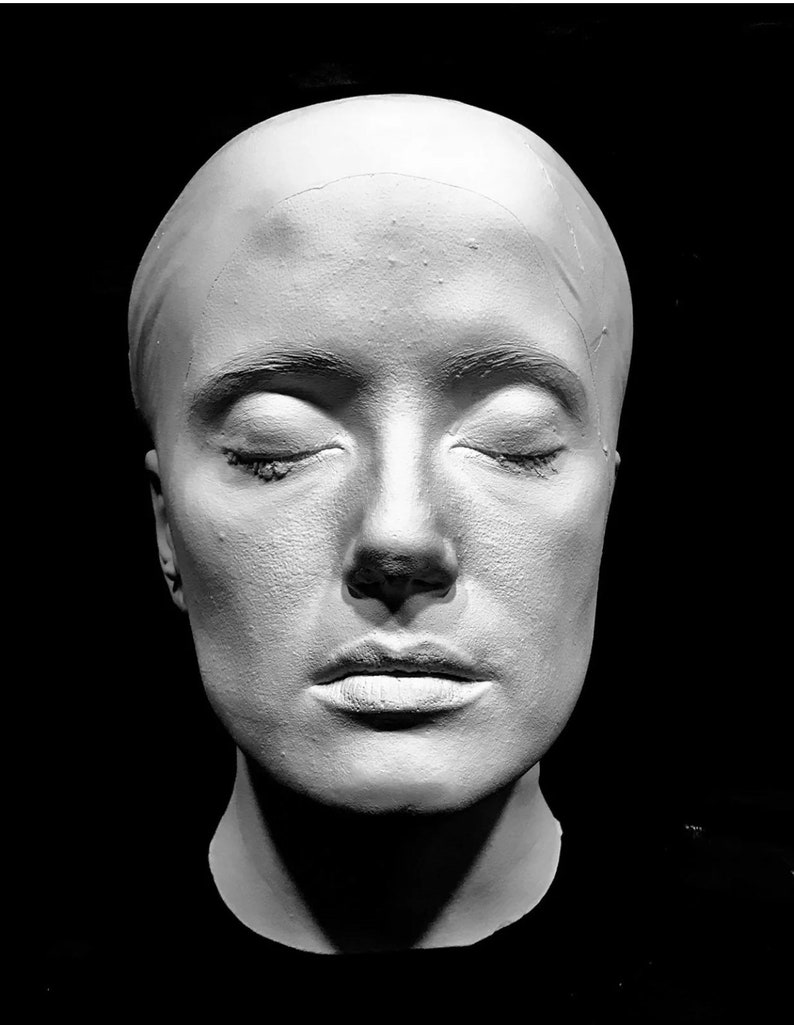Selma Hayek Life Face Cast, Life Size Cast in White Hydrocal Plaster ...