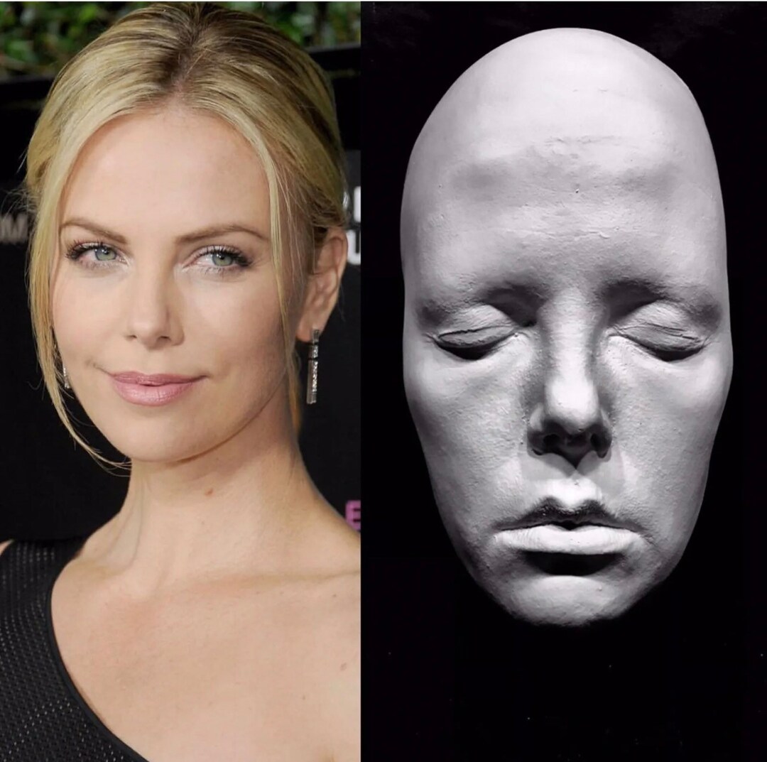 Charlize Theron Life Size Life Cast, Face Cast in White Hydrocal ...