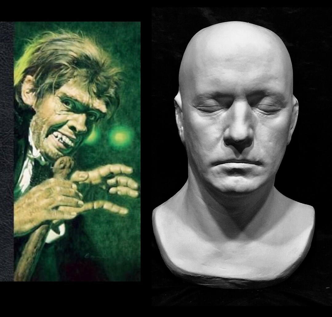 Frederic March Life Cast, Face Cast in White Plaster and Cast Hollow ...