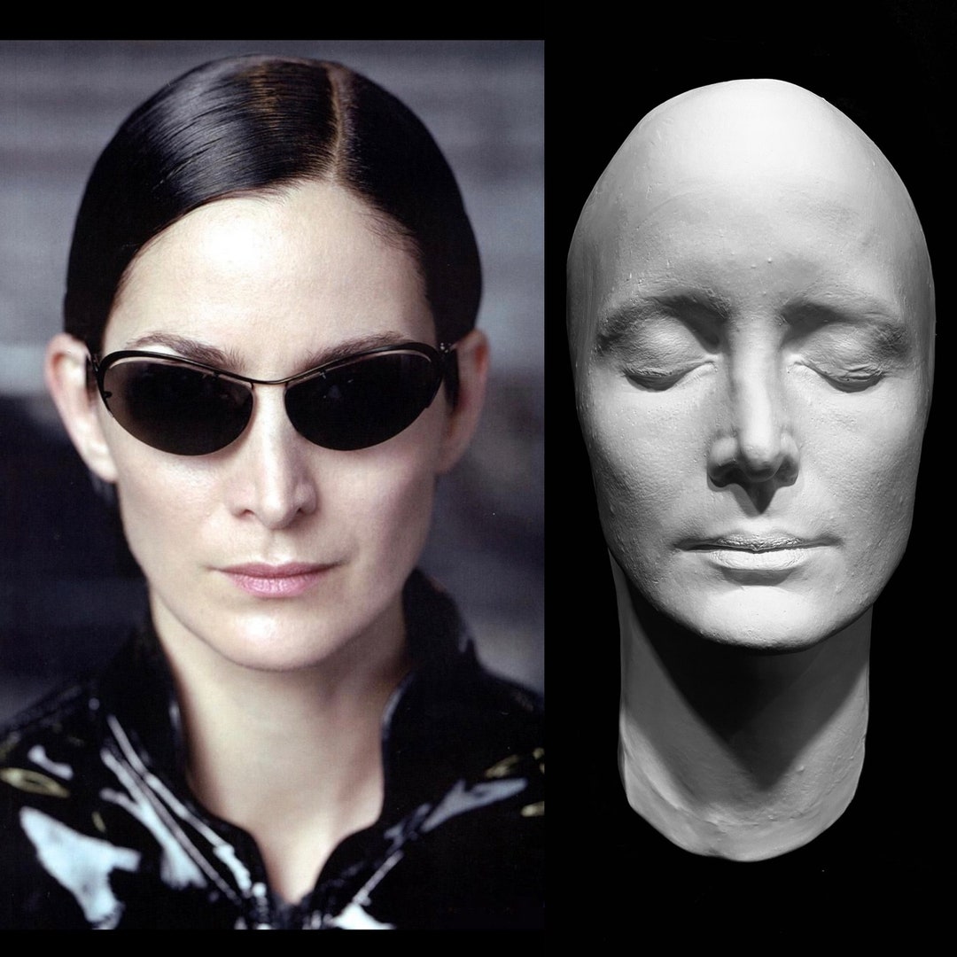Carrie-anne Moss Life Mask Plaster Face Cast. Trinity From the Matrix. This is a Beautiful Life ...