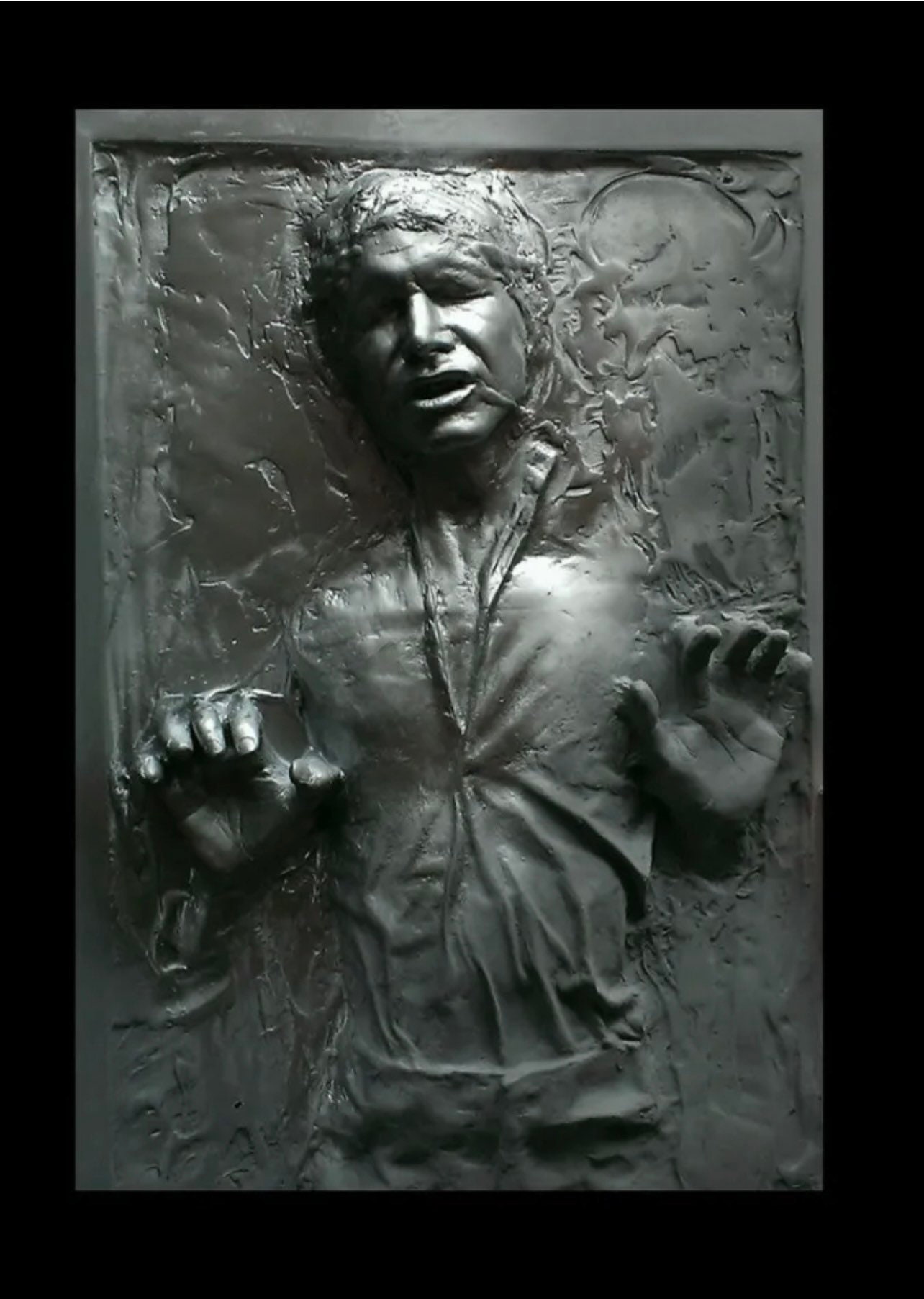 Han Solo Frozen in Carbonite Life Mask Face Cast in White or Painted ...