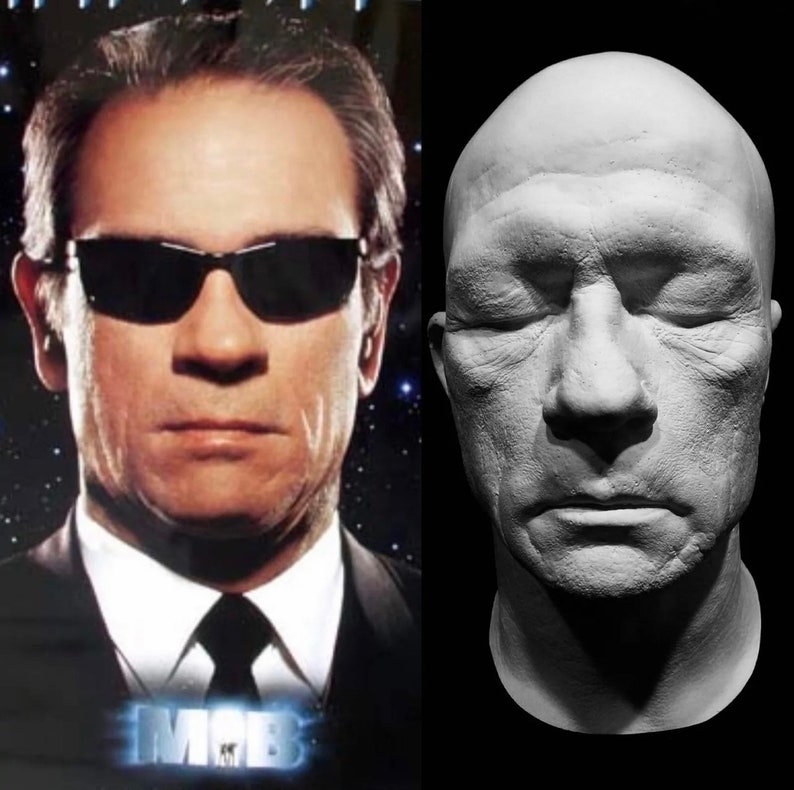 Tommy Lee Jones Life Size Life Cast Face Cast in White Reinforced ...
