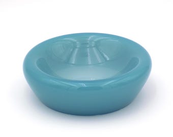 Inverted Glass Bowl Lagoon Blue Glass Bowl Handblown Glass Bowl Small ...