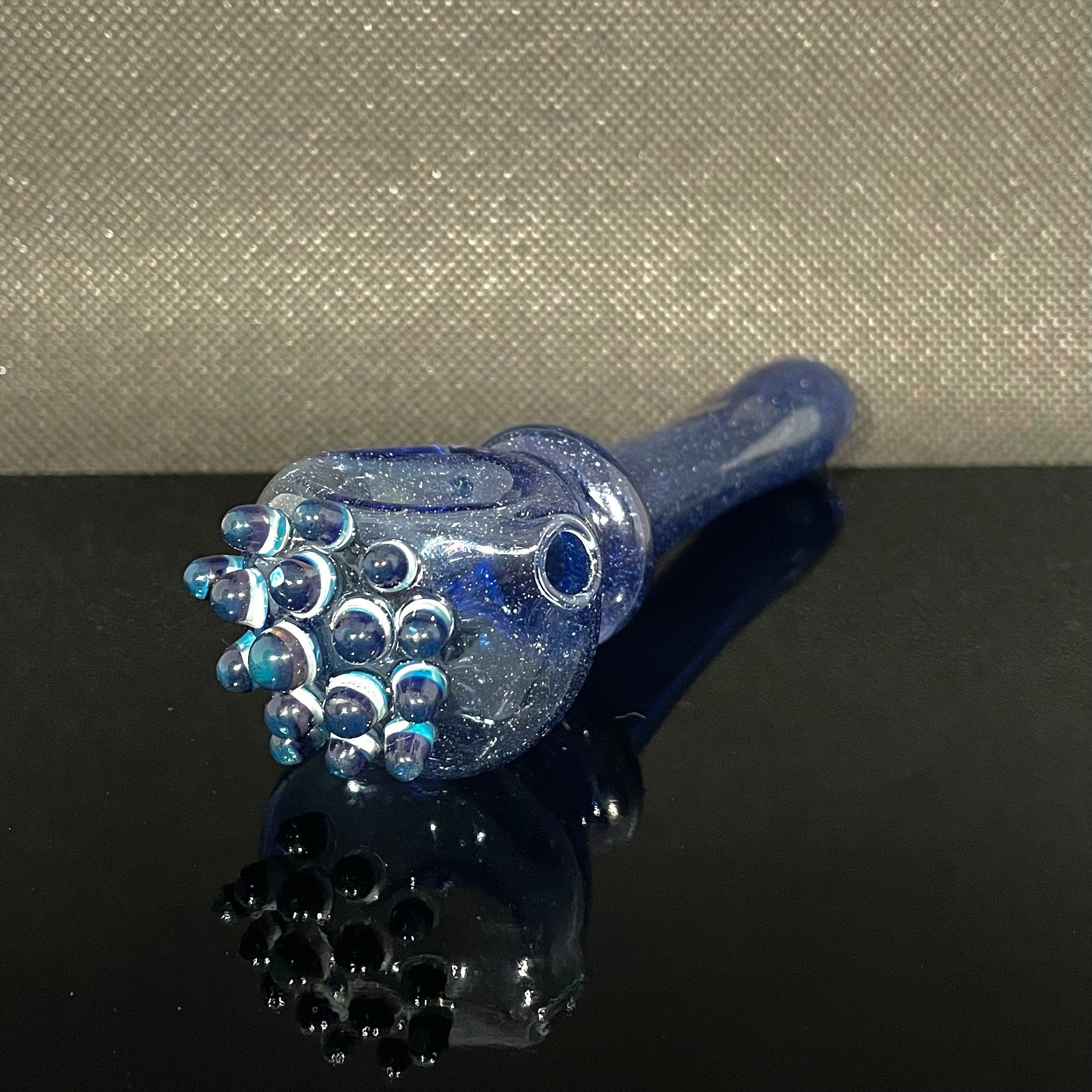 Sparkly Blue Pipe With Blue Dots / Glass Pipe / Glass Smoking - Etsy UK