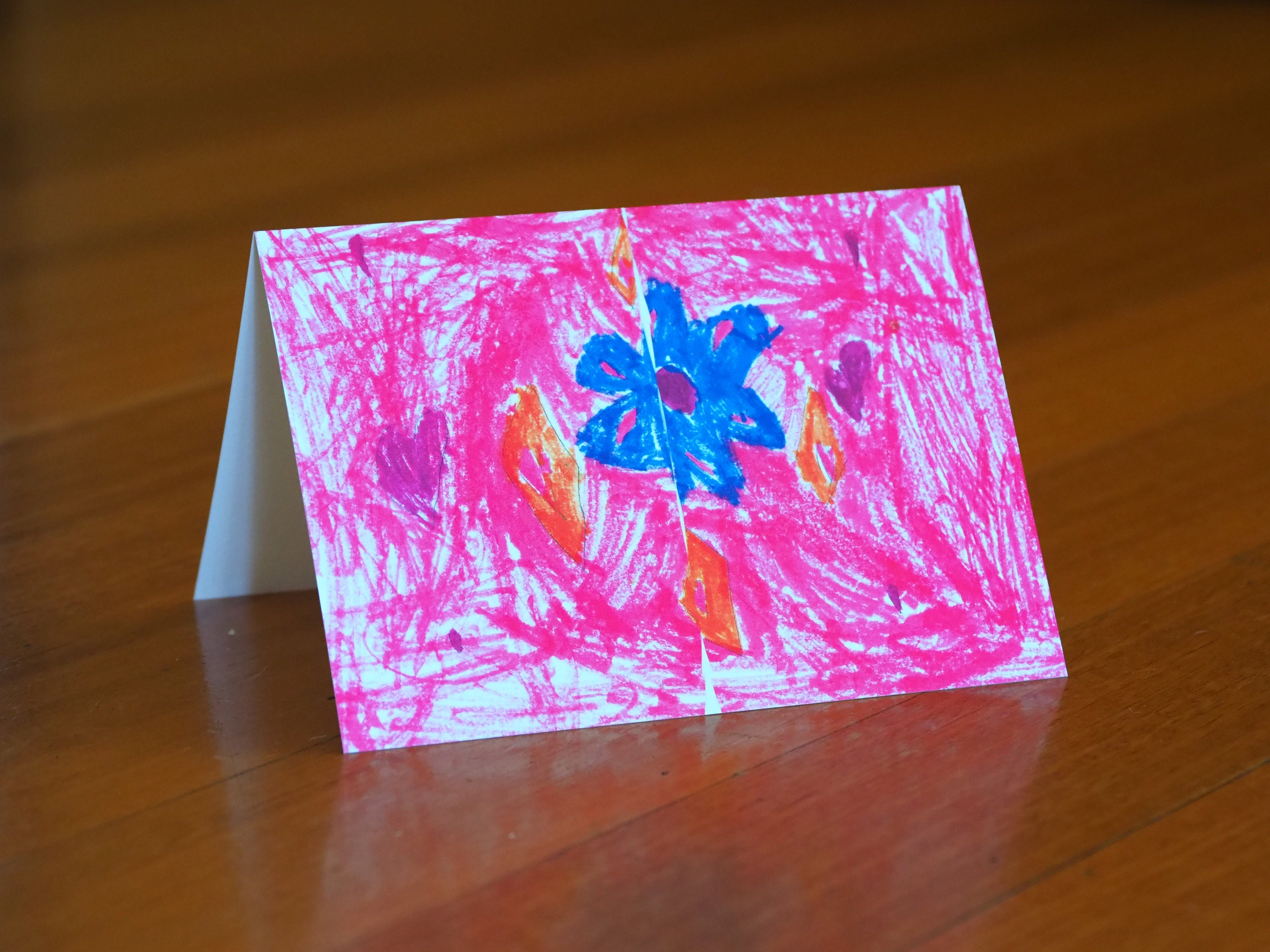 Children's Hand Drawn or Painted Greeting Cards 5 x | Etsy