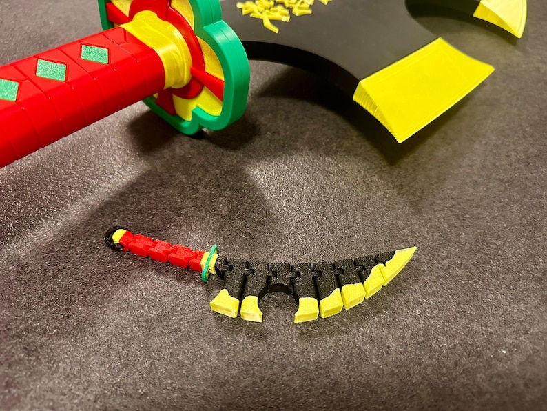 Tengen Uzui | Digital .STL File | 3d-print | Flexi Sword | Articulated ...