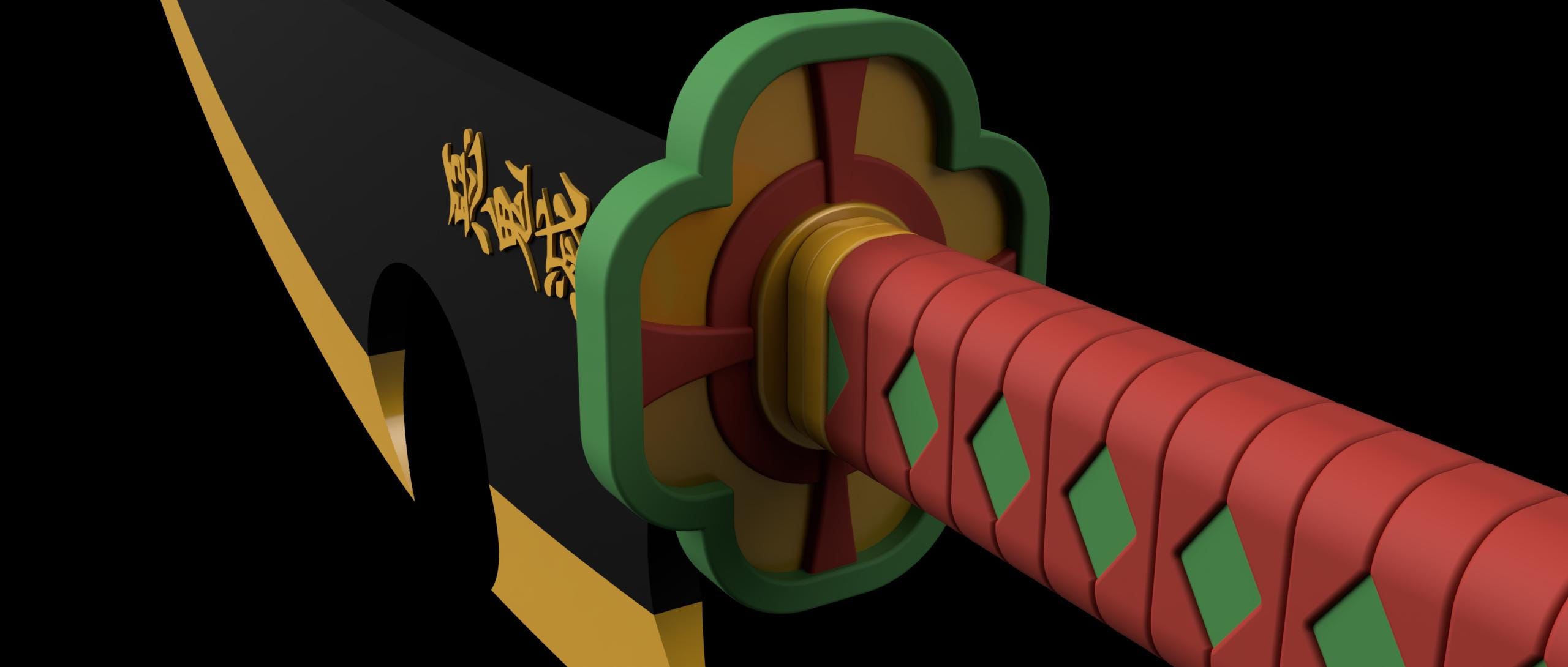 Tengen Uzui Nichirin 3d-model | Demon Slayer | Kimetsu No Yaiba ...
