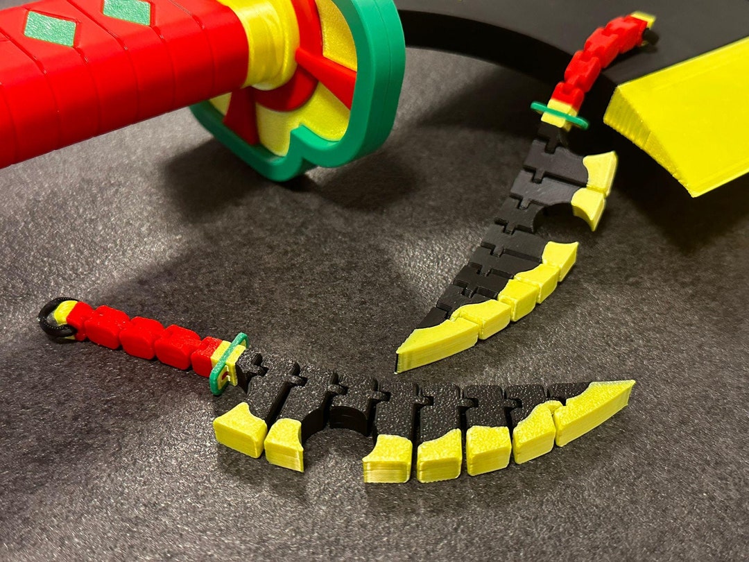 Tengen Uzui | Digital .STL File | 3d-print | Flexi Sword | Articulated ...