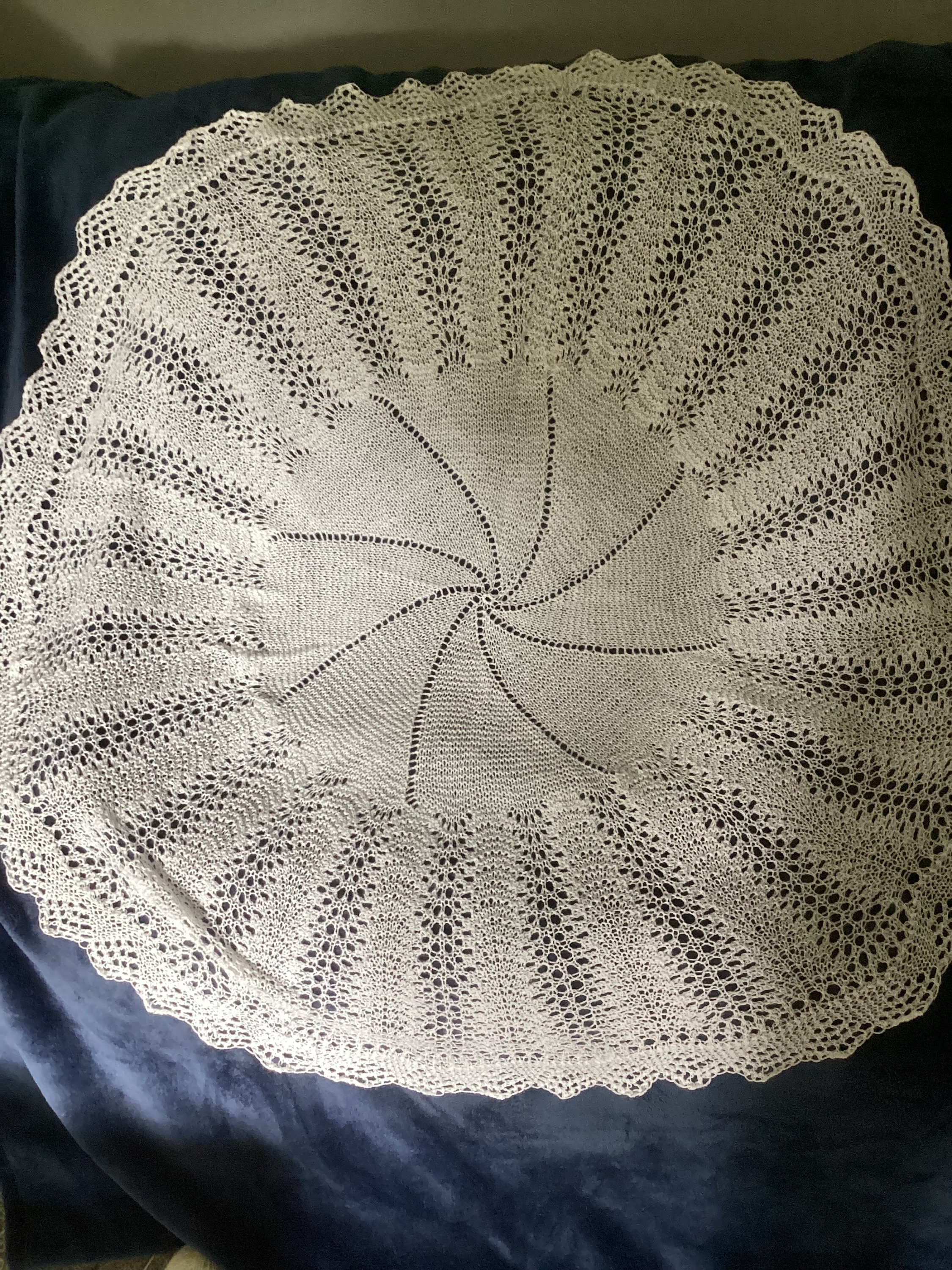 Beautiful Round Hand Knitted Baby Shawl - Etsy UK