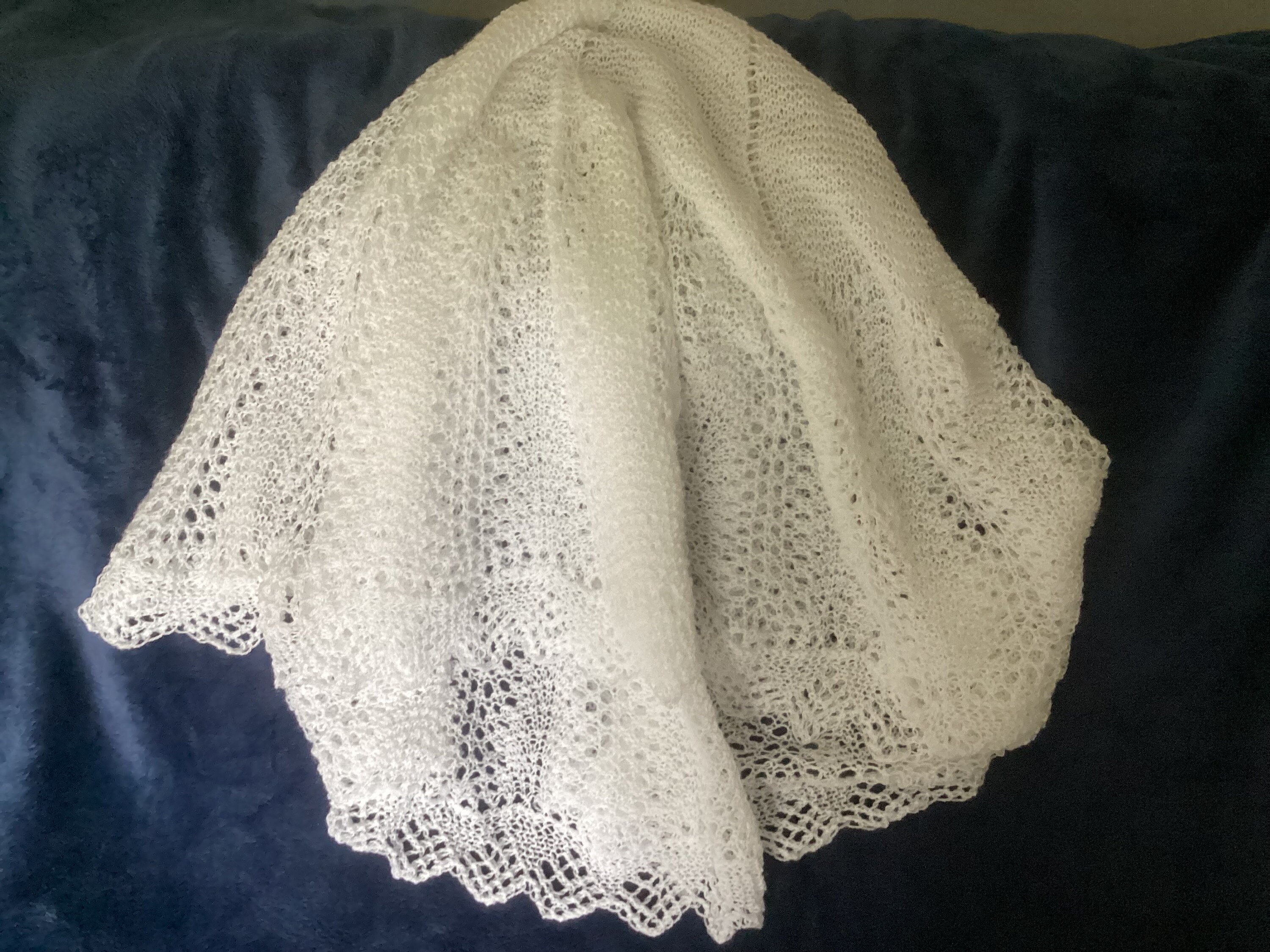 Beautiful Round Hand Knitted Baby Shawl - Etsy UK