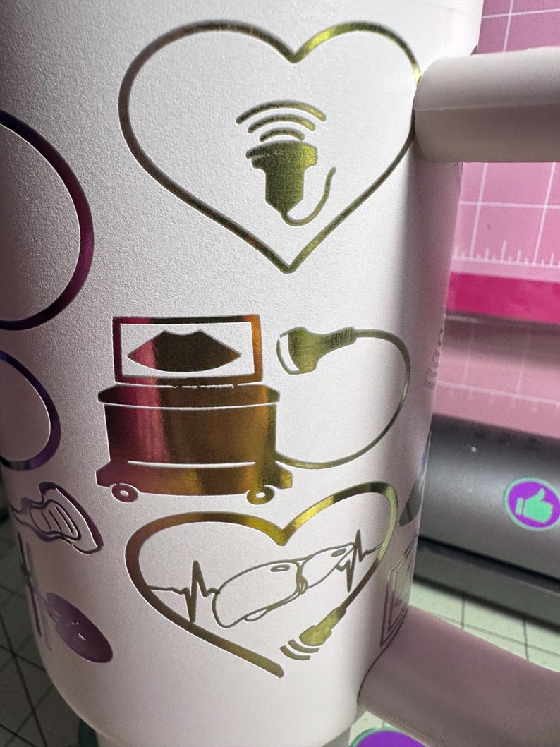 Celebrating October Ultrasound Awareness Month 40 Oz Engraved Tumbler ...