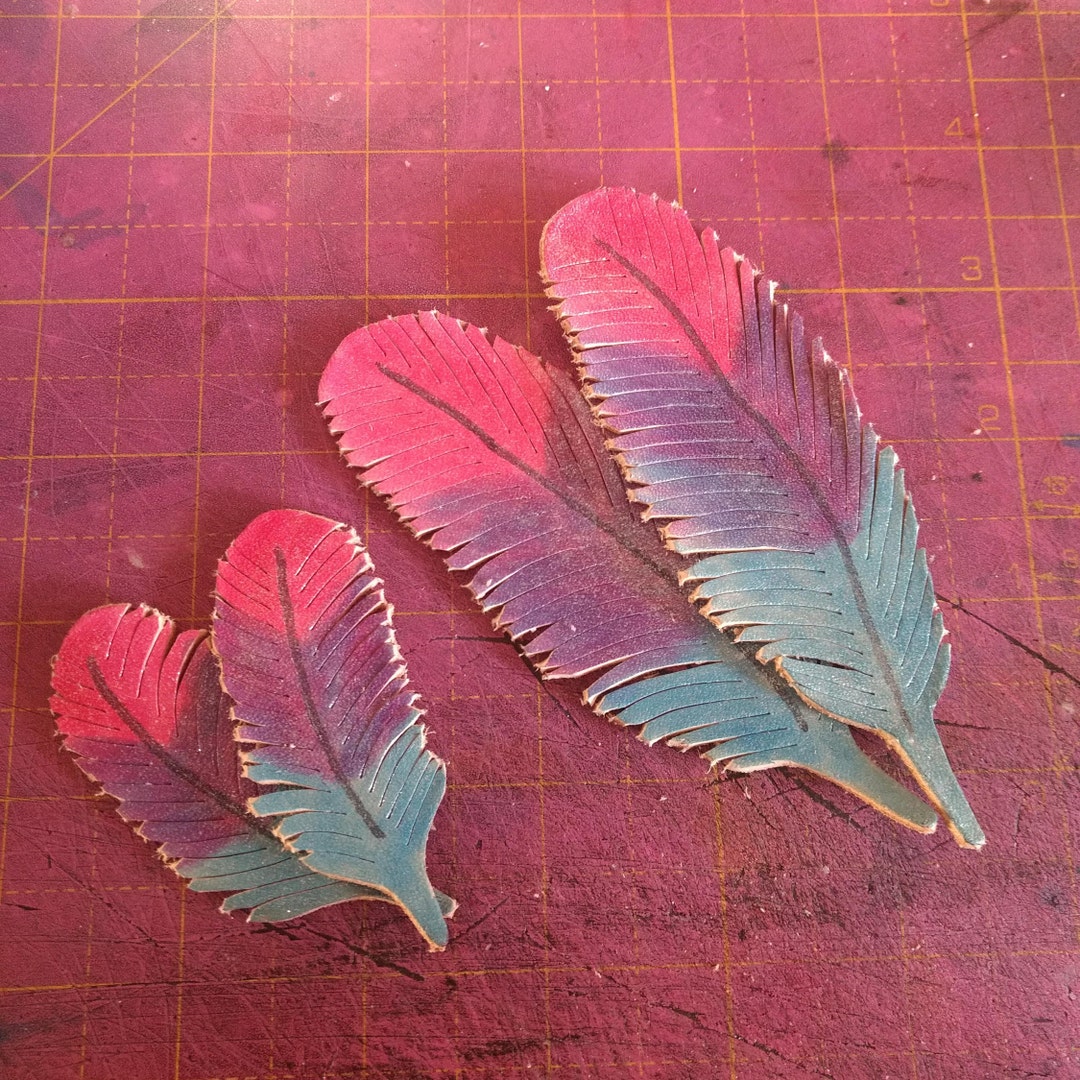 Bisexual Pride Leather Feather - Etsy