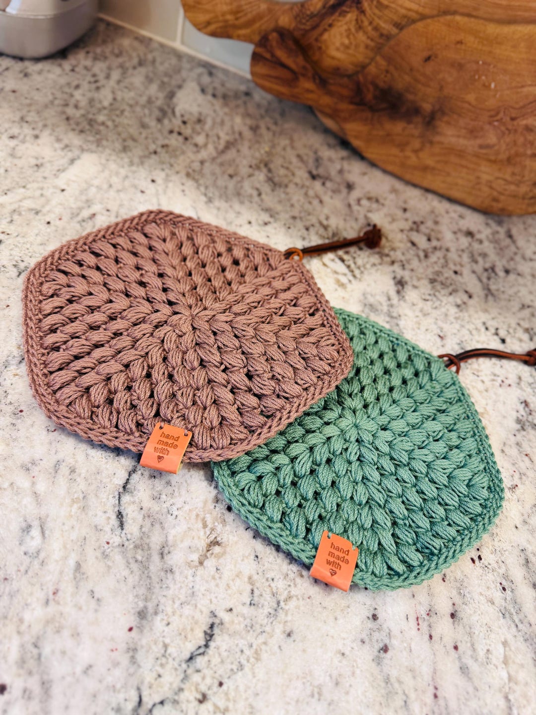 Handmade Kitchen Trivets, Hot Pad, Cotton Trivet, Crocheted Gifts, Gift ...
