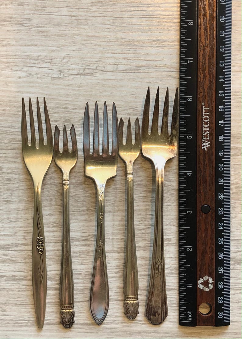 Forks Vintage Mini Relish Fork Crafting Silverware Petite Antique ...