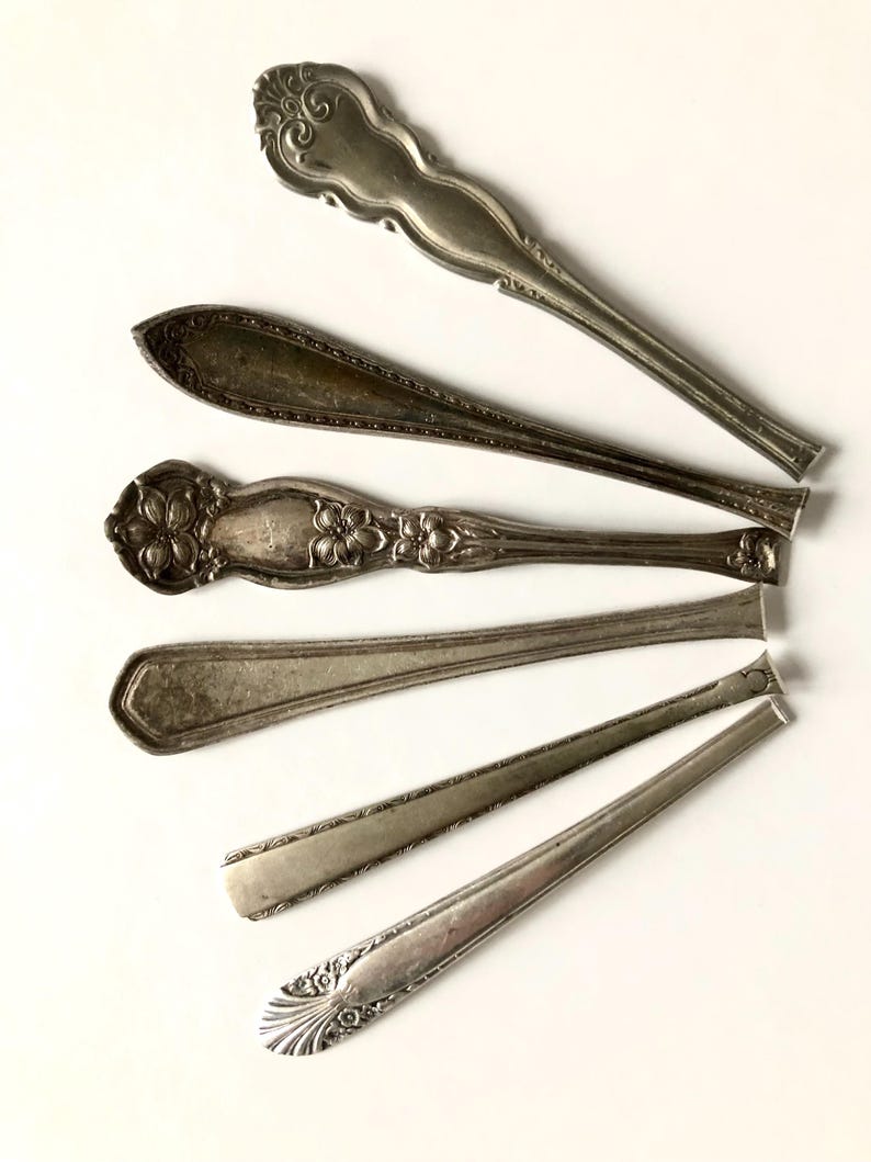 Silver Spoon Handles for Spoon Rings Silverware Spoon Ends Crafting ...