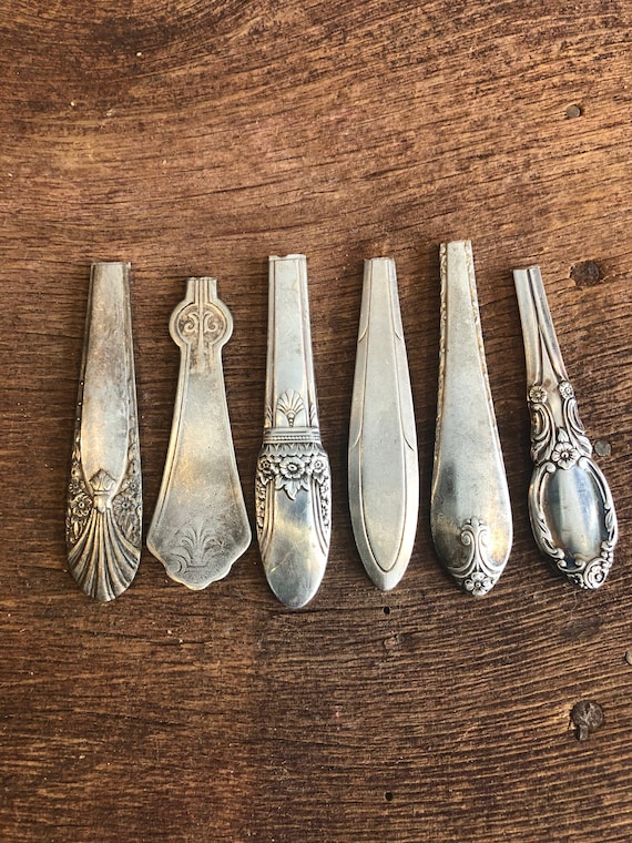 Craft Supplies Spoon Handle Silver Spoon End DIY Jewelry Silver Necklace Flatware Silver Plated Silverware Stamping Blanks Vintage Silver Etsy UK