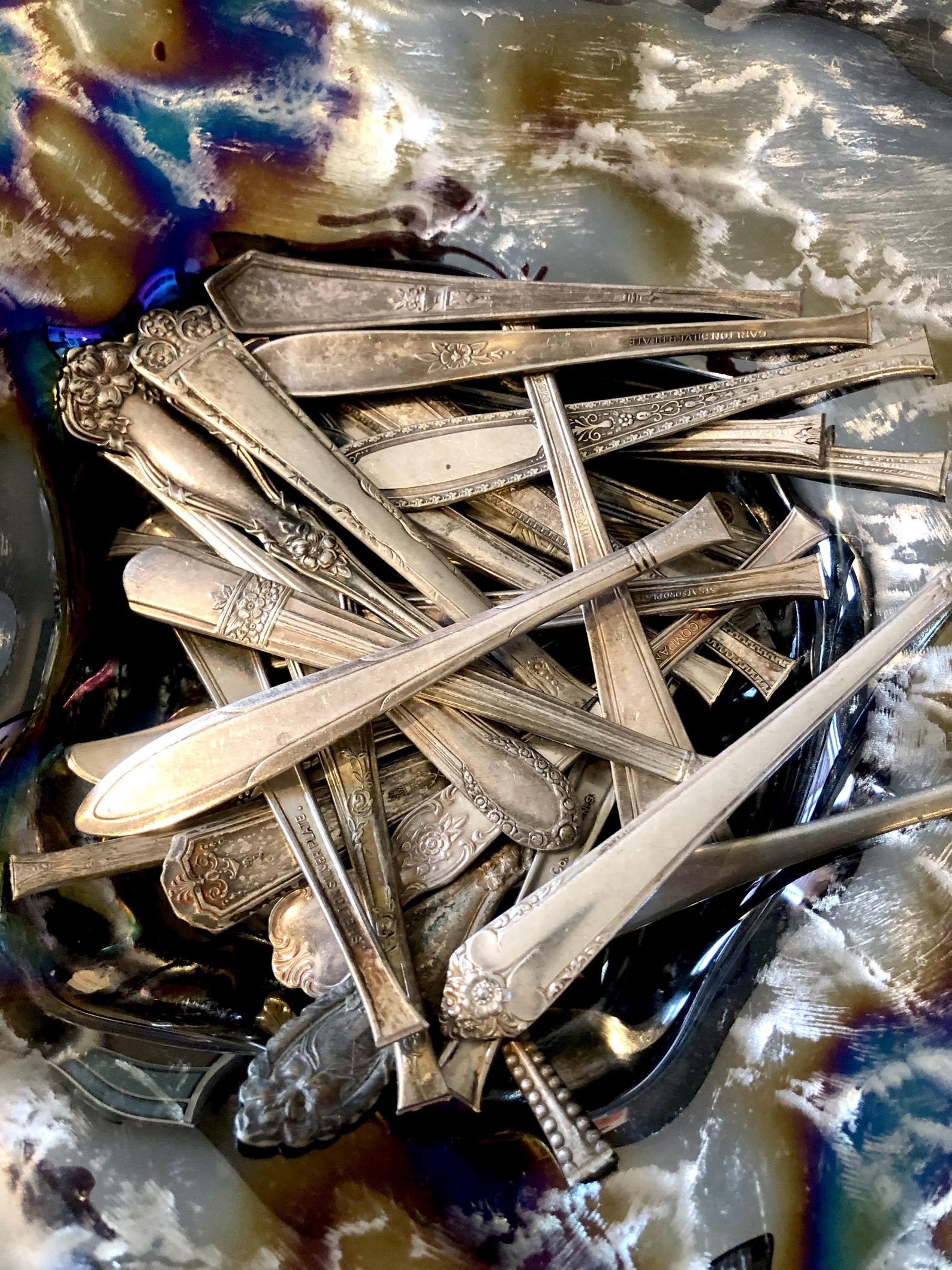 Silver Spoon Handles for Spoon Rings Silverware Spoon Ends Crafting ...