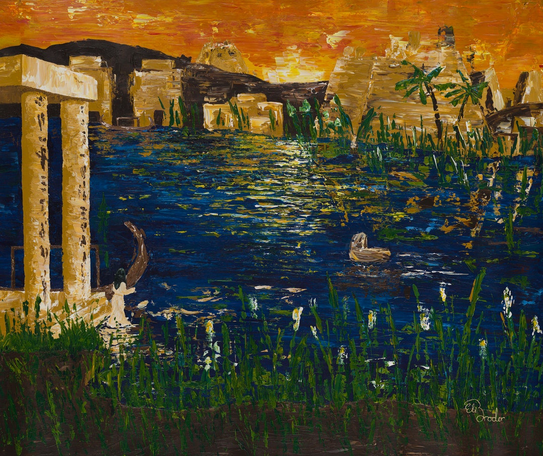 Moshe in the Basket - Giclee Print - Etsy UK