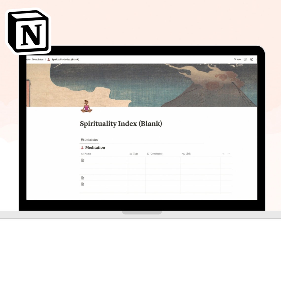 Spiritual Index Notion Template | Meditation, Exercise, Affirmation, Tarot, Numerology, Oracle ...