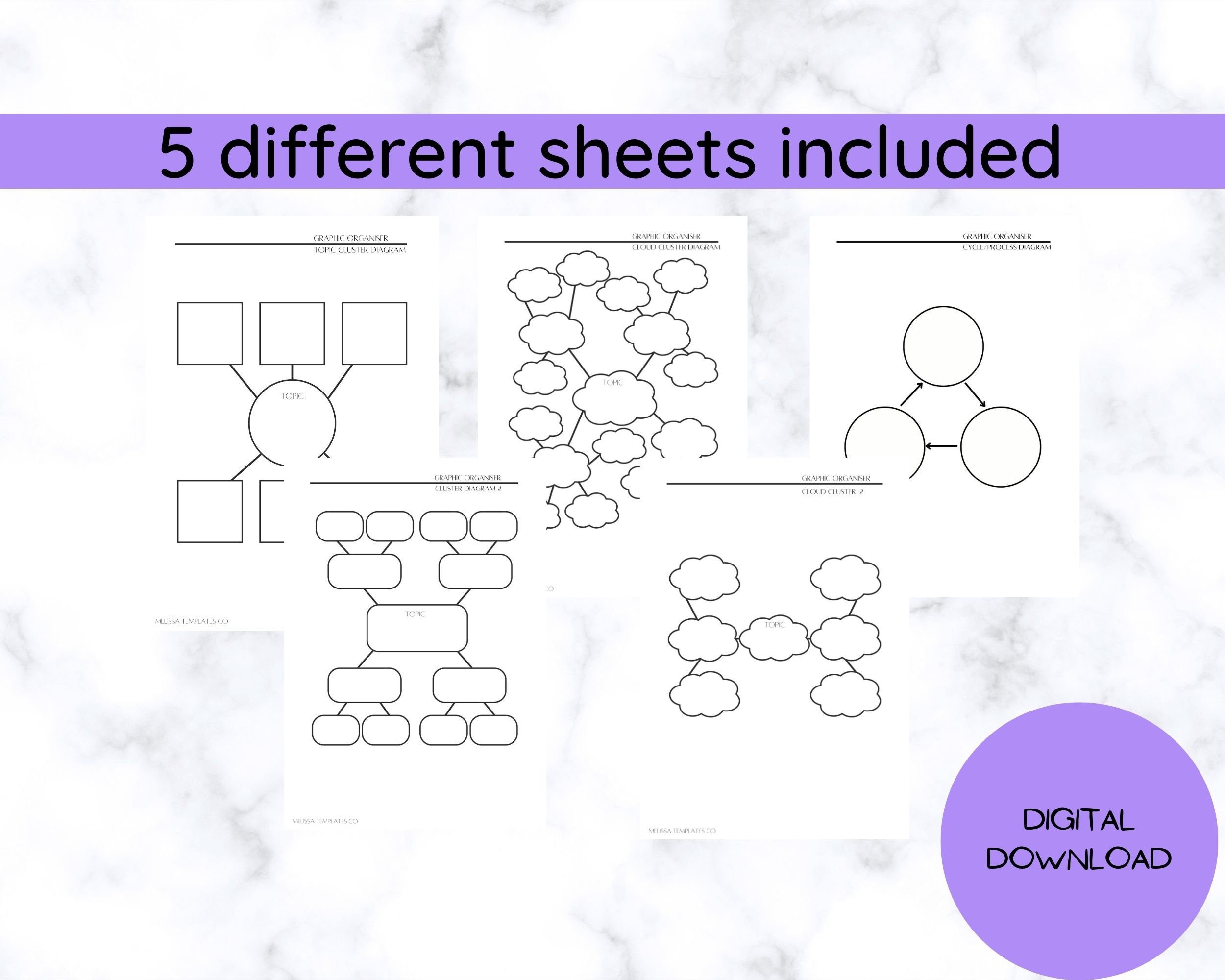 Problem Solver Worksheets, Decision Making Tool, Study Tool, Graphic ...