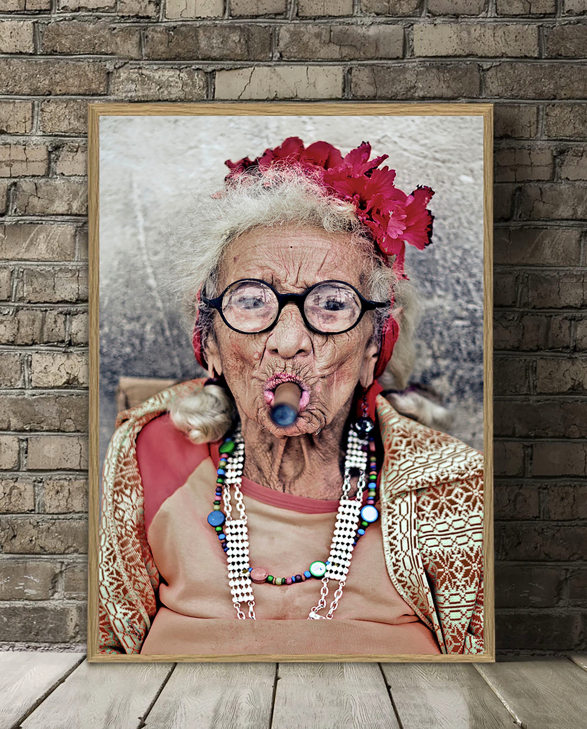 Cuban Portrait Art Print Wall Art Wall Poster Portrait | Etsy