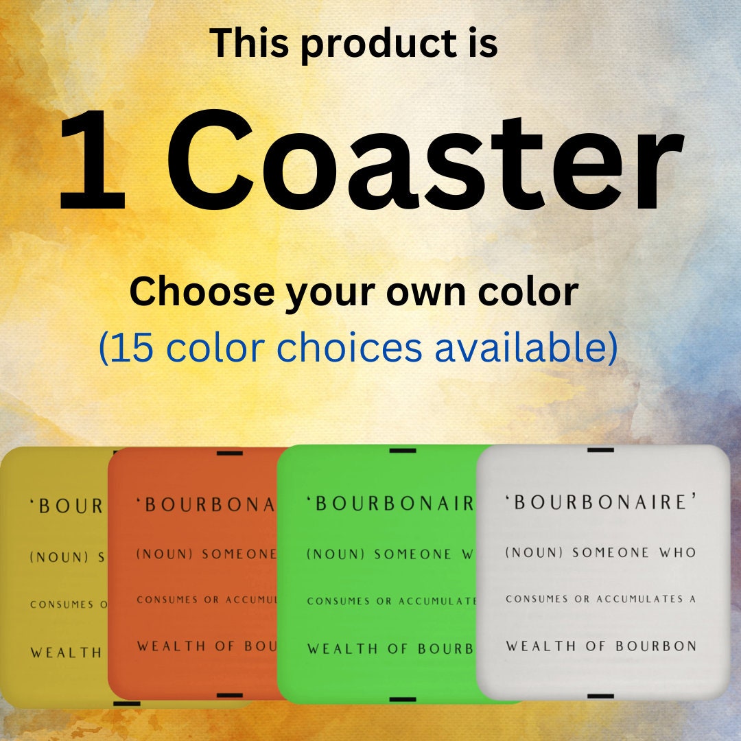 One Bourbonaire Coaster, Stylish Bourbon Coaster Gift for Bourbon ...