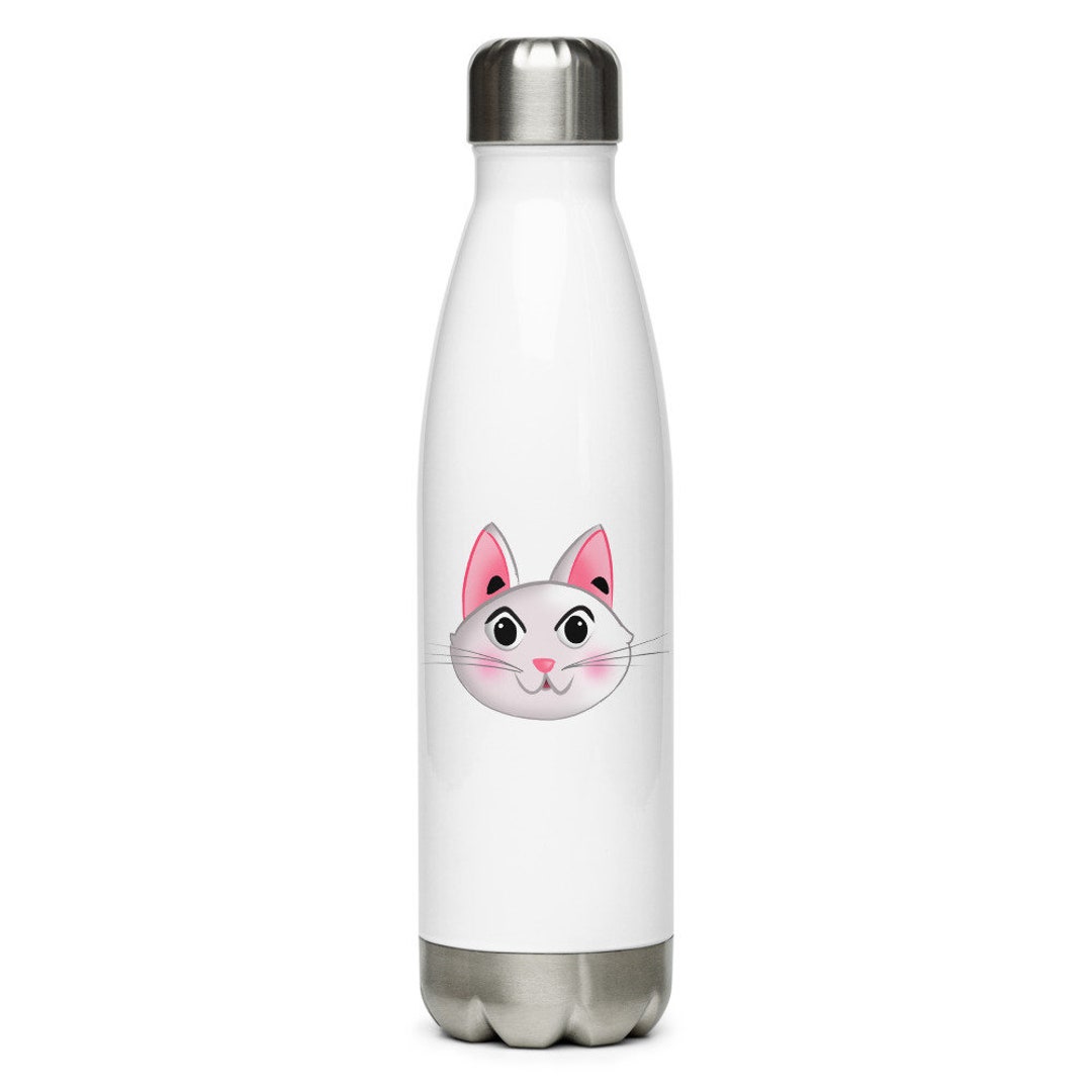 Fun Cartoon Cat Stainless Steel Water Bottle Gift for Children and Cat ...