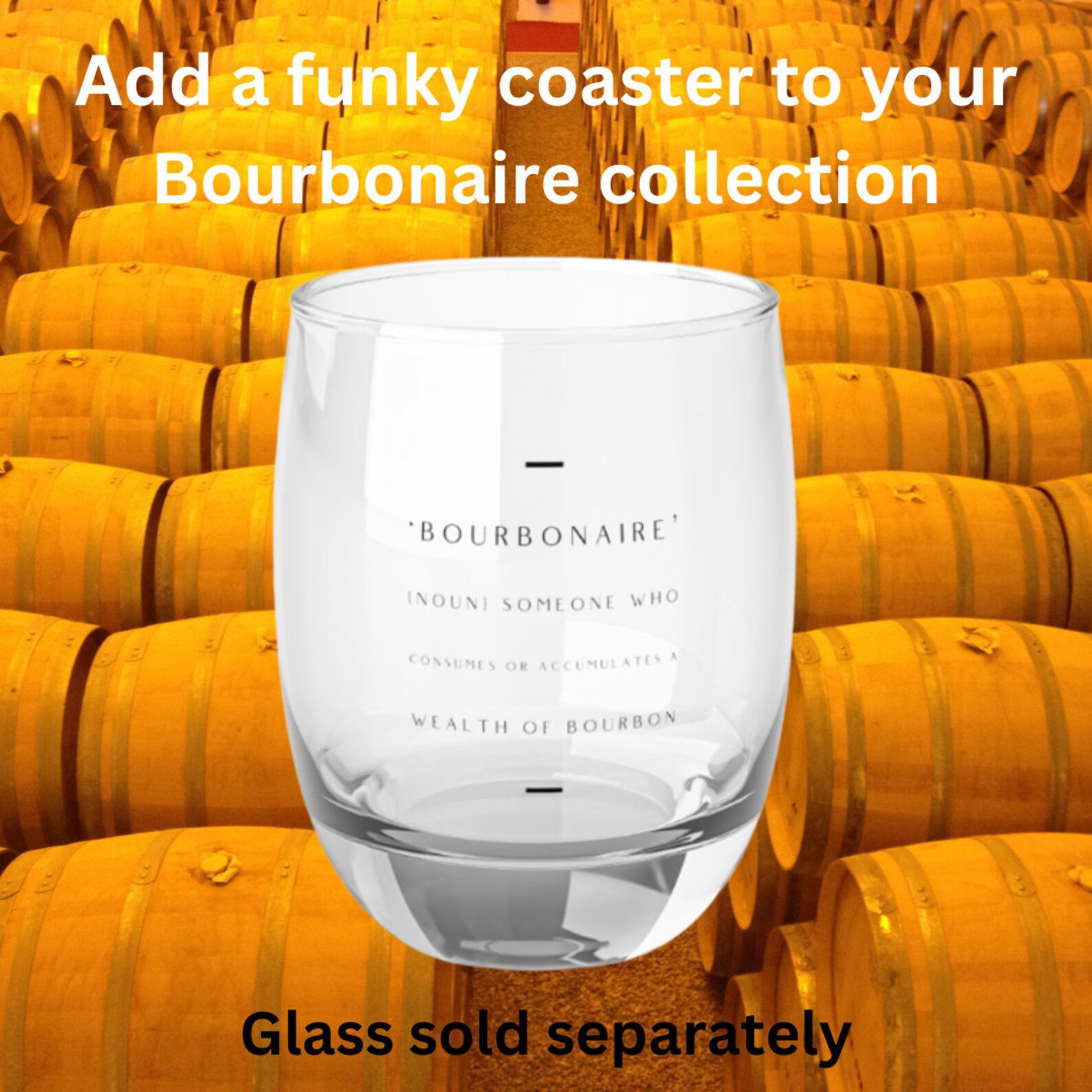 One Bourbonaire Coaster, Stylish Bourbon Coaster Gift for Bourbon ...