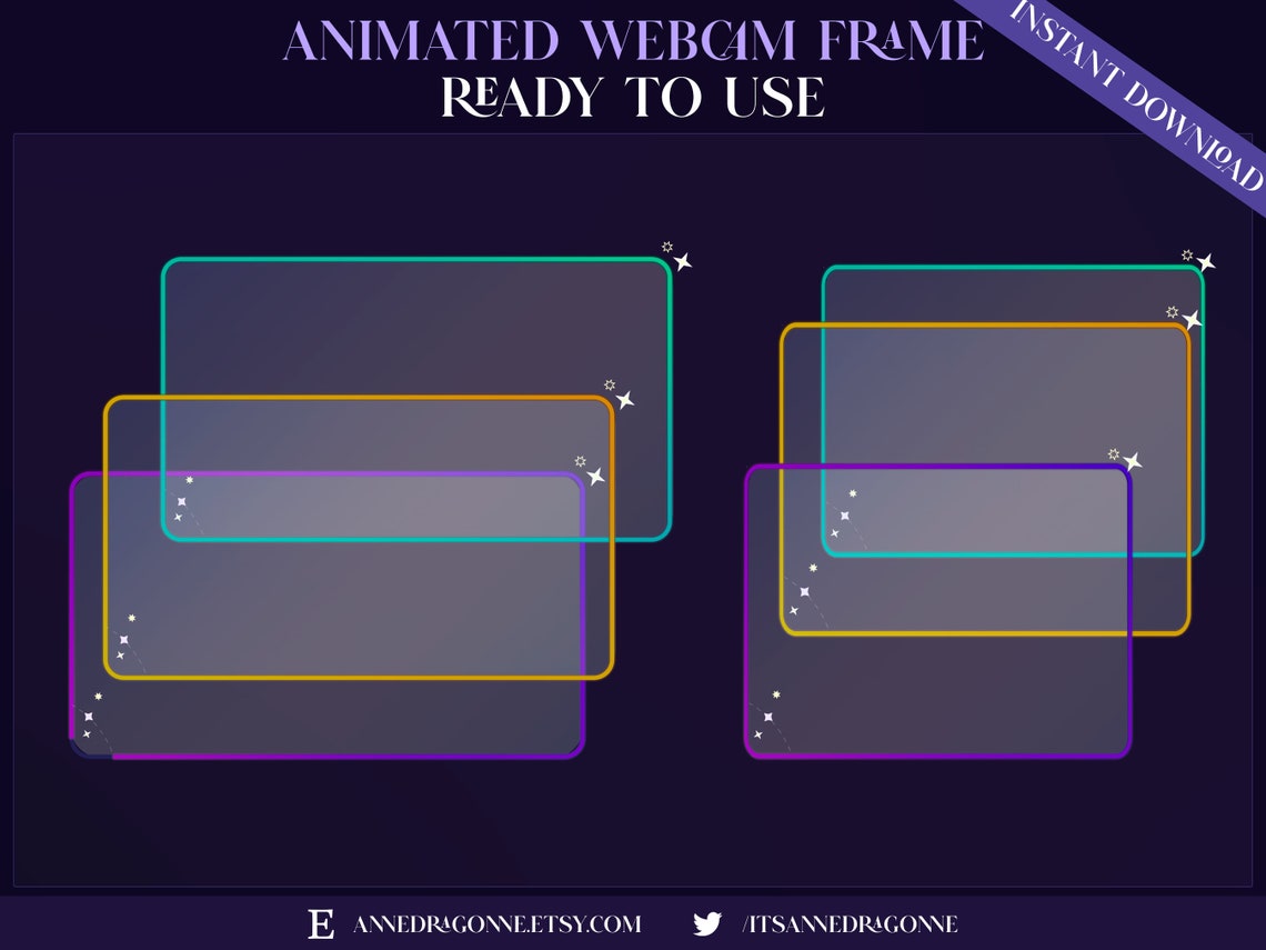 Soft Frame for Webcam Overlay Animated Webcam Border Webcam Frame ...
