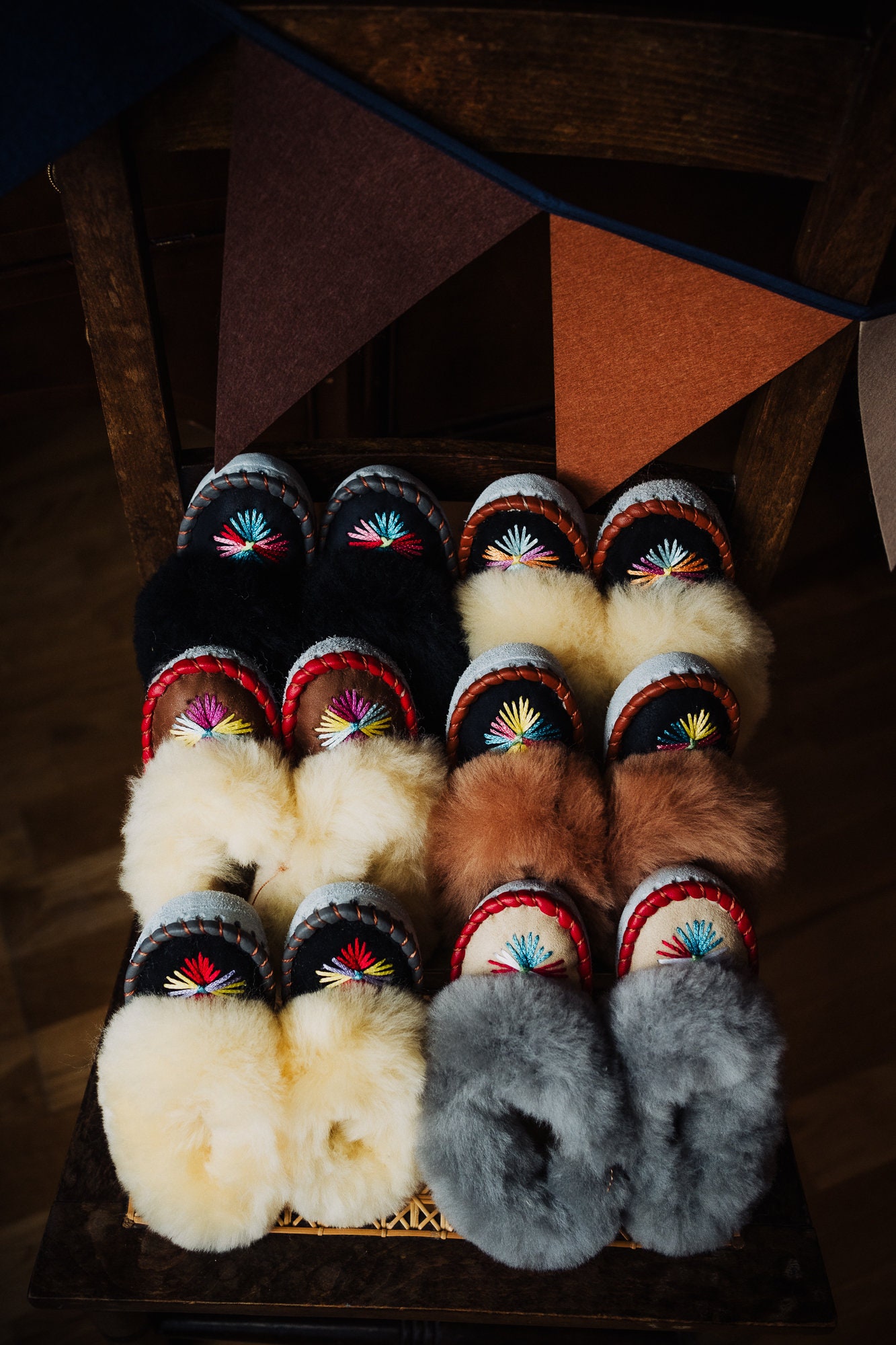 LUCKY DIP Girls Sheepskin Slippers, Handmade Kids Slippers, 100% ...