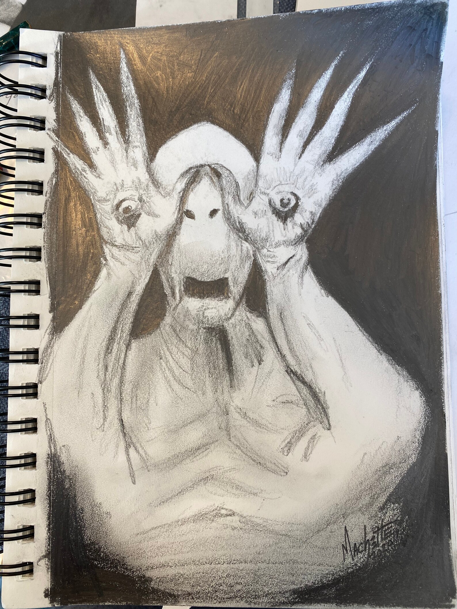 Pans Labyrinth the Pale Man. Original Artwork - Etsy Denmark