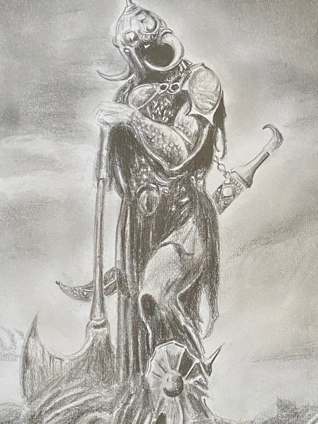 Frazetta Death Dealer III Drawing - Etsy