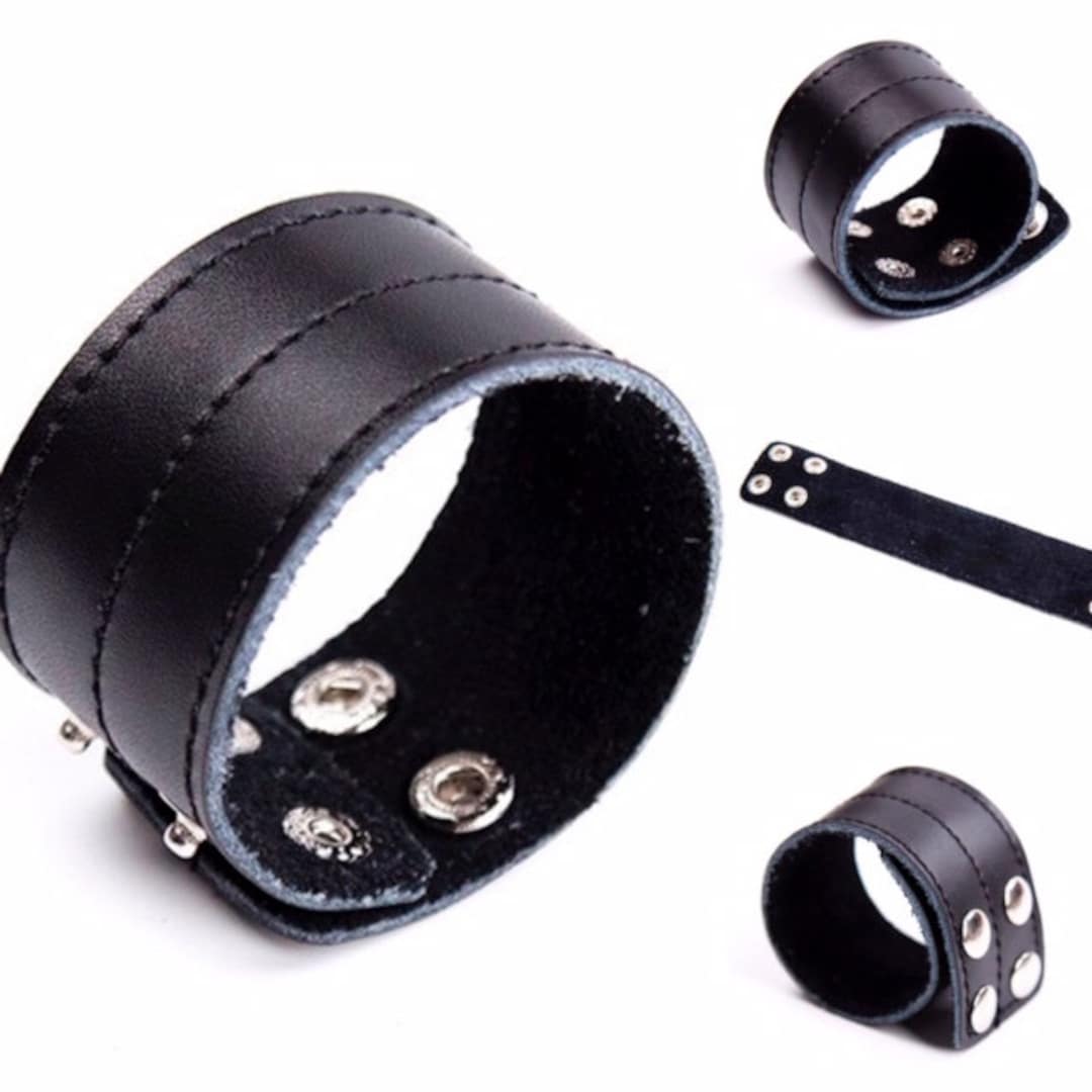 Mens Leather Bdsm Testicle Scrotum Stretcher Strap Penis Cock And Ball