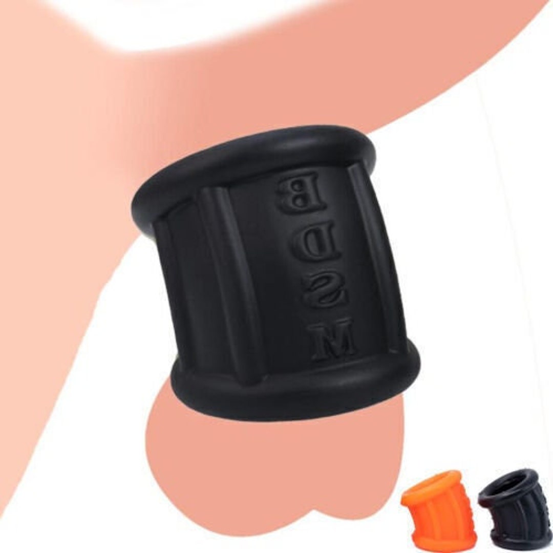 Mens Bdsm Scrotum Testicle Stretcher Squeeze Rings Ball Buster