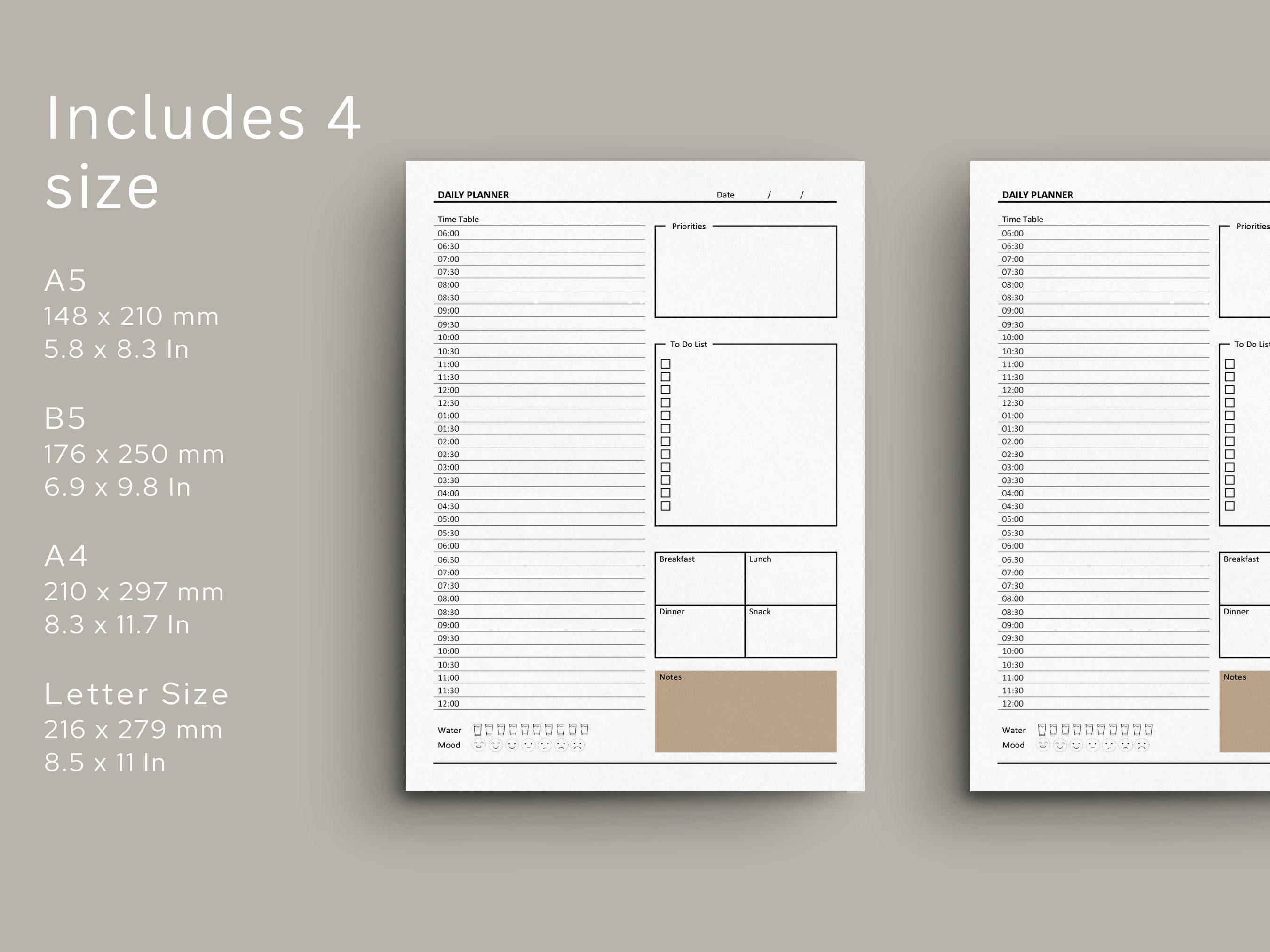Daily Planner Printable, Hourly Schedule Printable, Hourly Daily ...