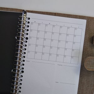 Monthly Planner Printable Monthly Planner Template A5 A4 | Etsy