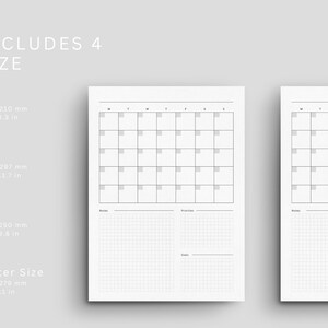 Monthly Planner Printable Monthly Planner Template A5 A4 - Etsy