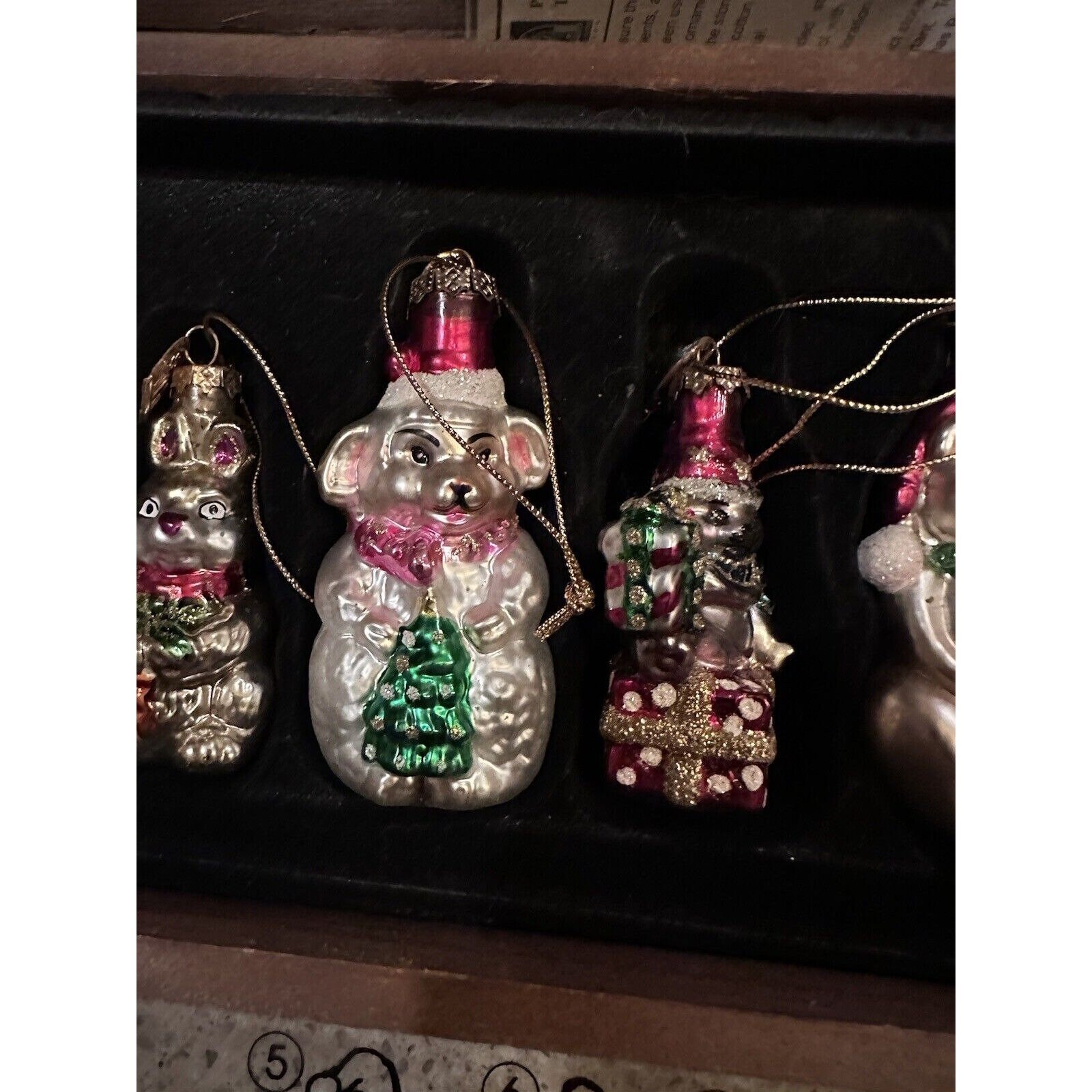 Vintage Thomas Pacconi Christmas Ornaments 12 Pieces With COA and Wood ...