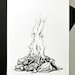 Campfire / 5"x7" Art Print of Original Ink Drawing - Etsy