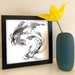 Koi Fish / 8x8 Art Print of Original Ink Drawing / Animal Art - Etsy