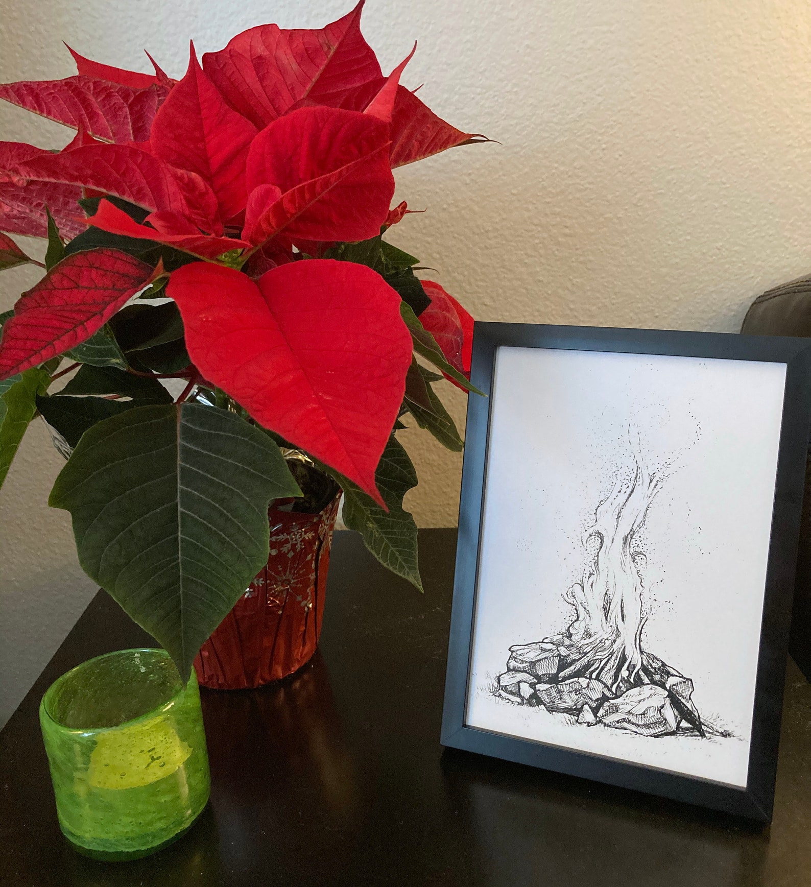 Campfire / 5"x7" Art Print of Original Ink Drawing - Etsy