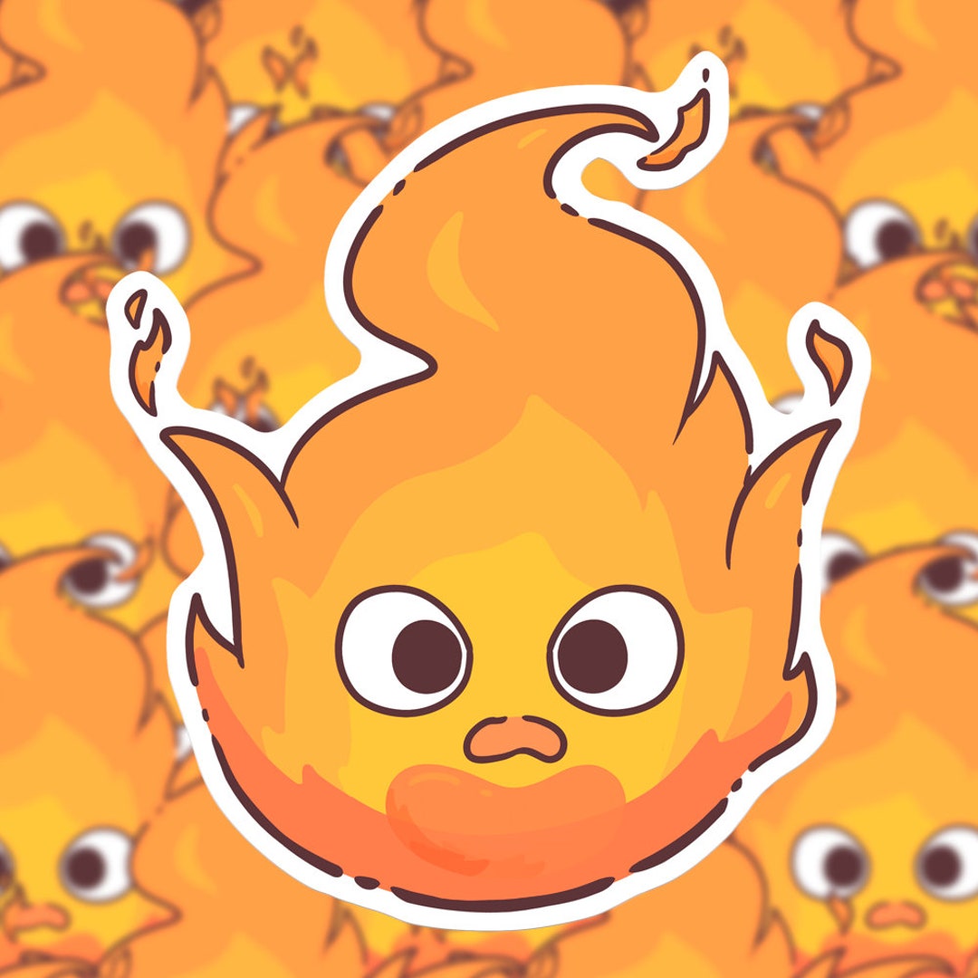 Sticker - Calcifer Chibi - Etsy