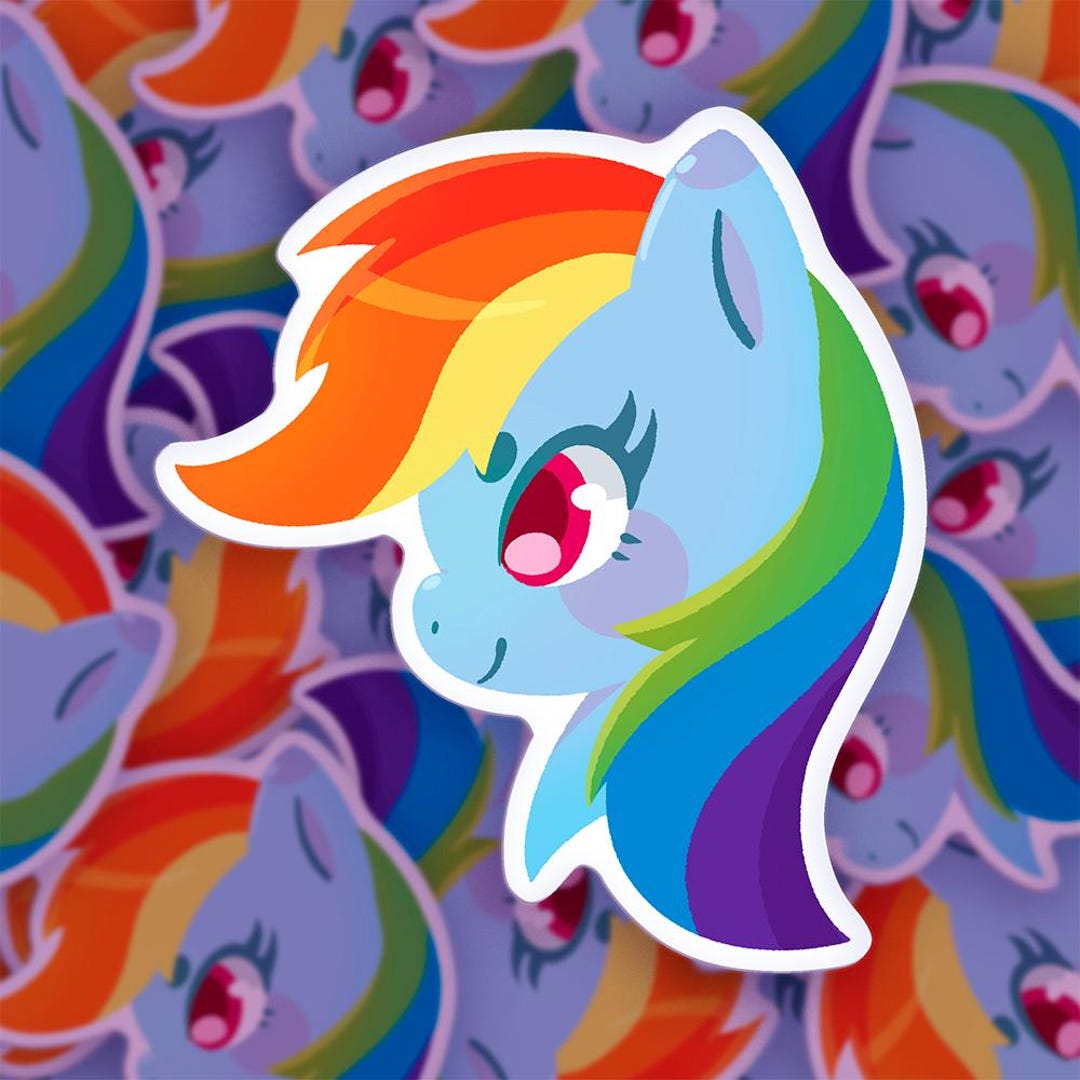 MLP Sticker - Rainbow Dash - Etsy
