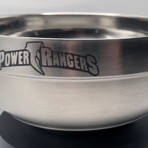 Power Rangers Bowl and Spoon Set: Laser Etched Stainless Steel - Etsy
