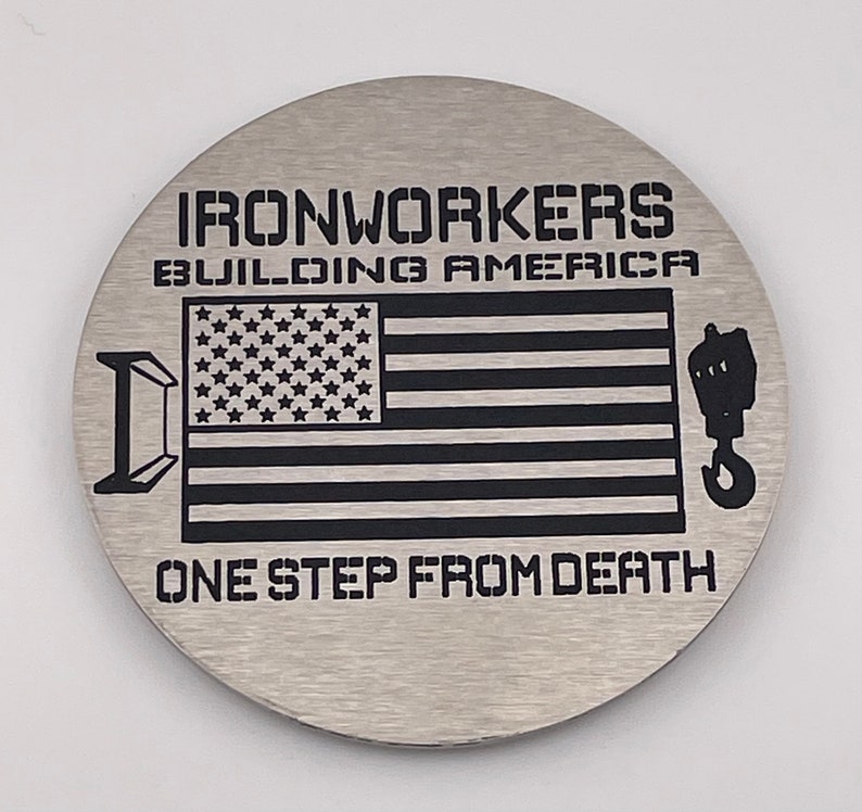 Iron Worker Badge: 304 Stainless Steel, Truck, Toolbox, or Lunch Pail ...