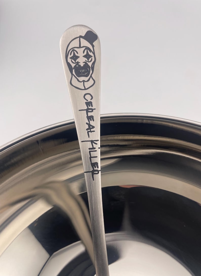 Art the Clown Bowl & Spoon Set: Laser Engraved 304 Stainless Steel ...