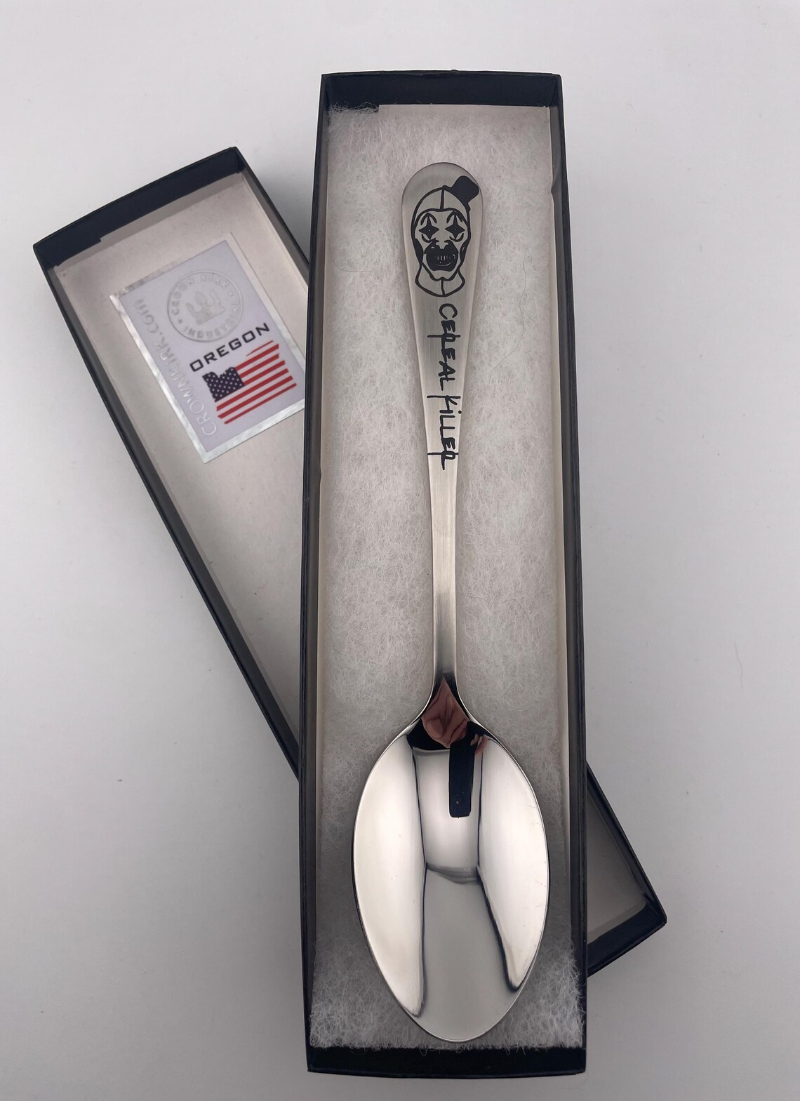 Art the Clown Bowl & Spoon Set: Laser Engraved 304 Stainless Steel ...