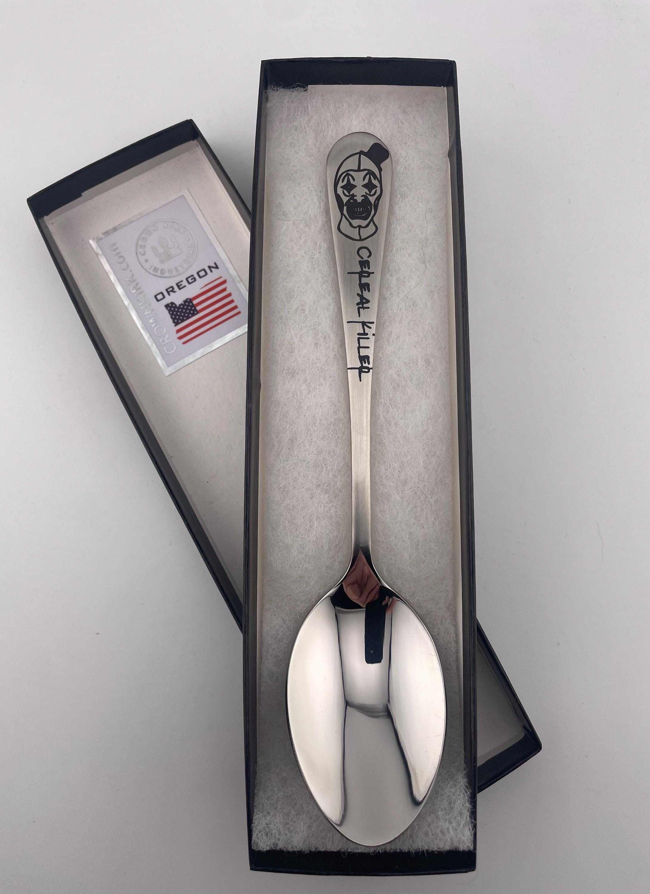 Art the Clown Bowl & Spoon Set: Laser Engraved 304 Stainless Steel ...